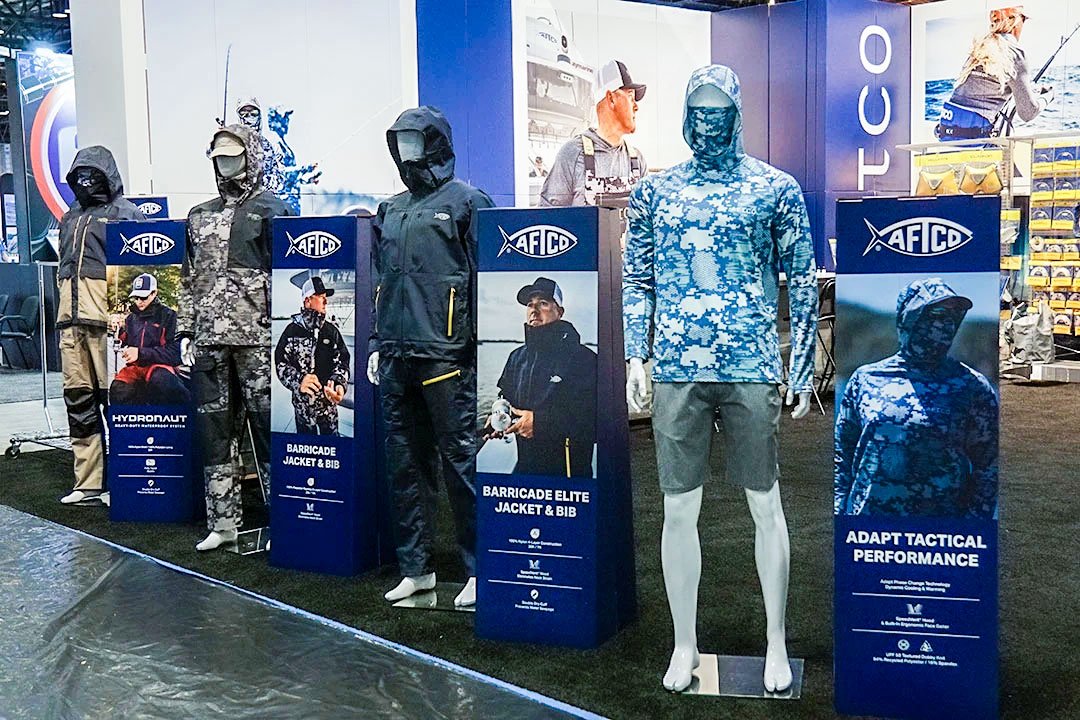 Sustainable booth design for fishing gear company - Cartonlab