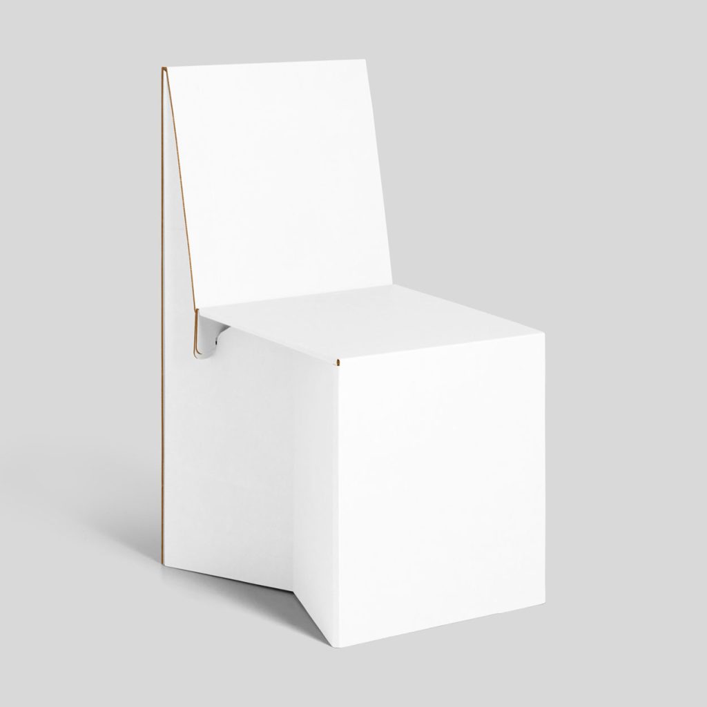 MIMOSA | Foldable Pop Up cardboard chair - Cartonlab English