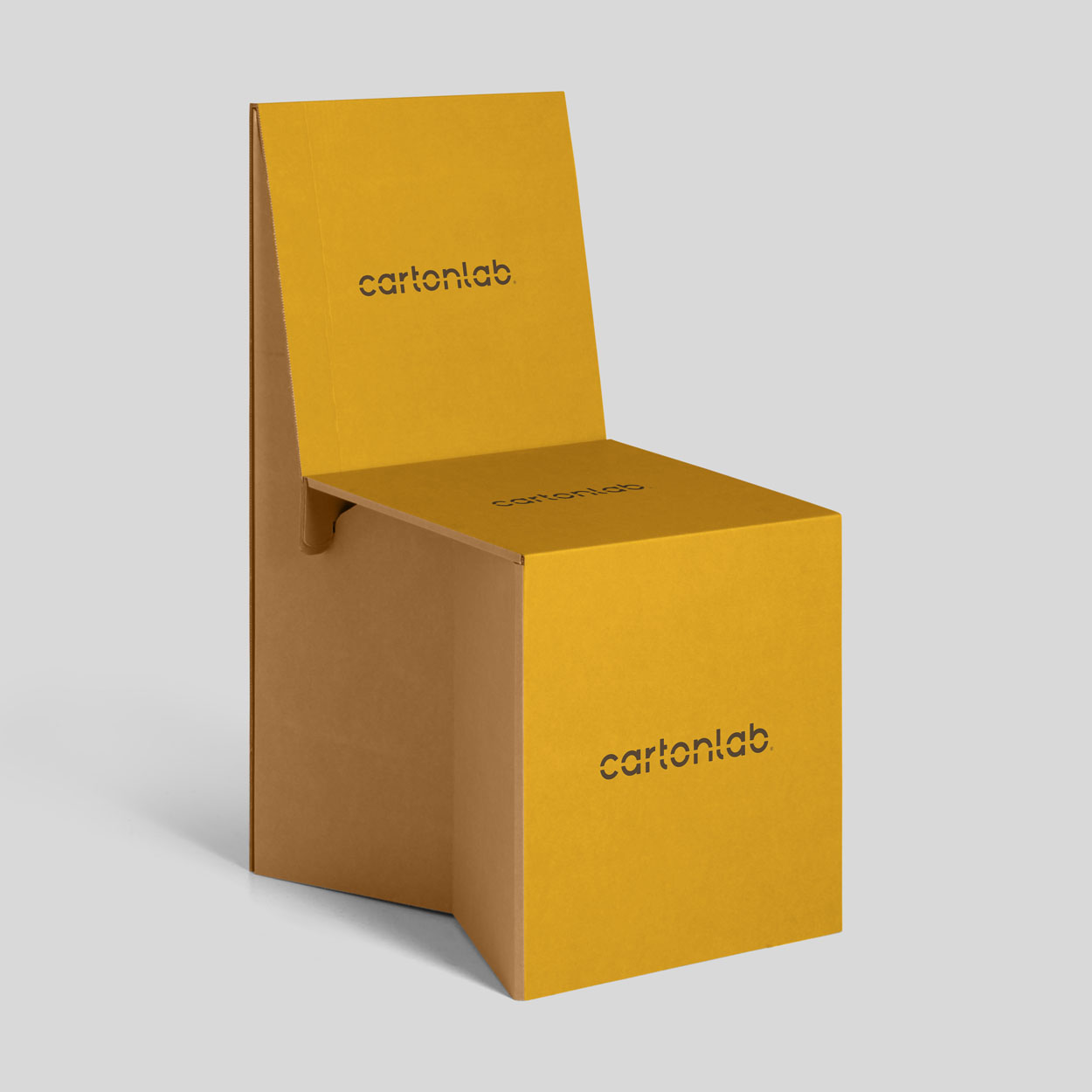 MIMOSA | Foldable Pop Up cardboard chair - Cartonlab English
