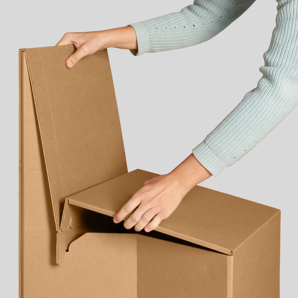 MIMOSA | Foldable Pop Up cardboard chair - Cartonlab English