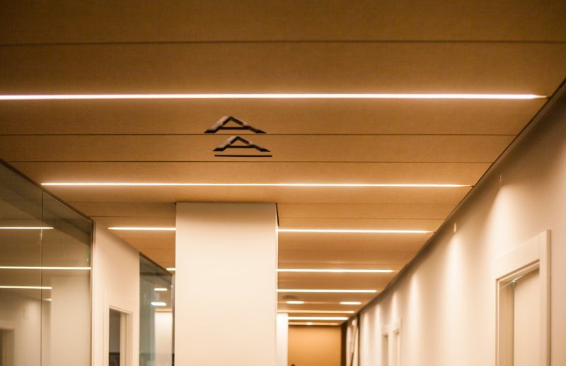 Paneles de cartón para interiores. Diseño de Oficinas.