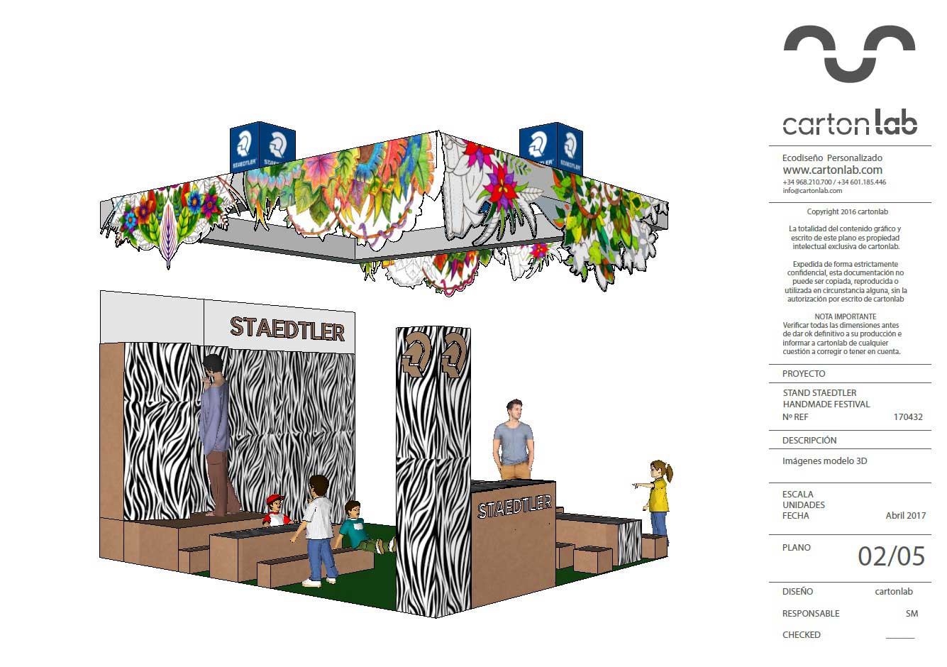 Handmade Festival: Stand interactivo de catón para la empresa Staedtler