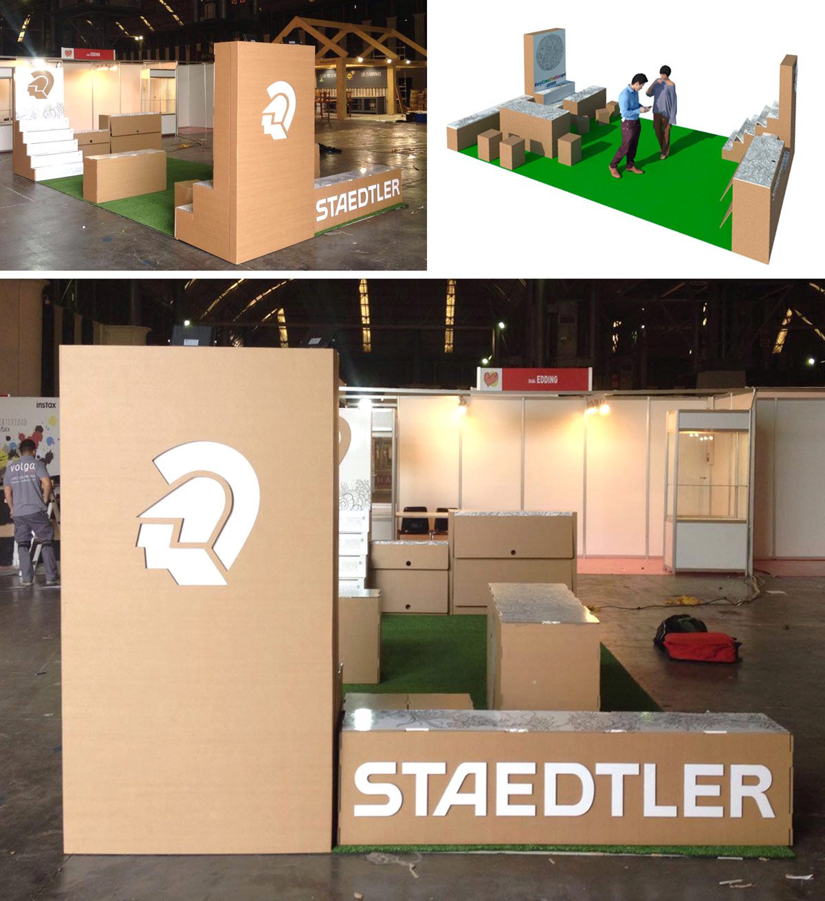 Handmade Festival: Stand interactivo de catón para la empresa Staedtler