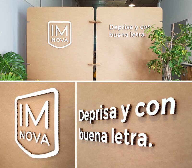 Letras de cartón y logotipos corpóreos personalizados a medida