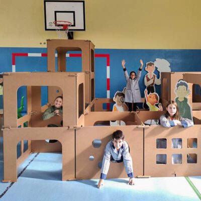 Laberinto de cartón para niños | juguete modular ecológico | Cartonlab