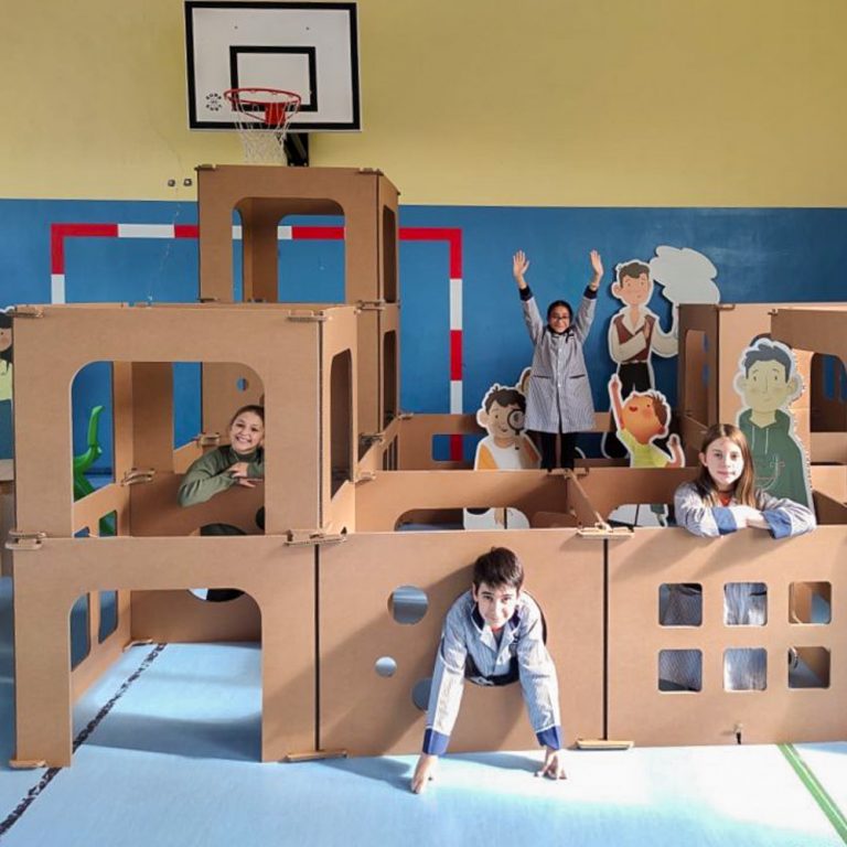 Laberinto de cartón para niños | juguete modular ecológico | Cartonlab