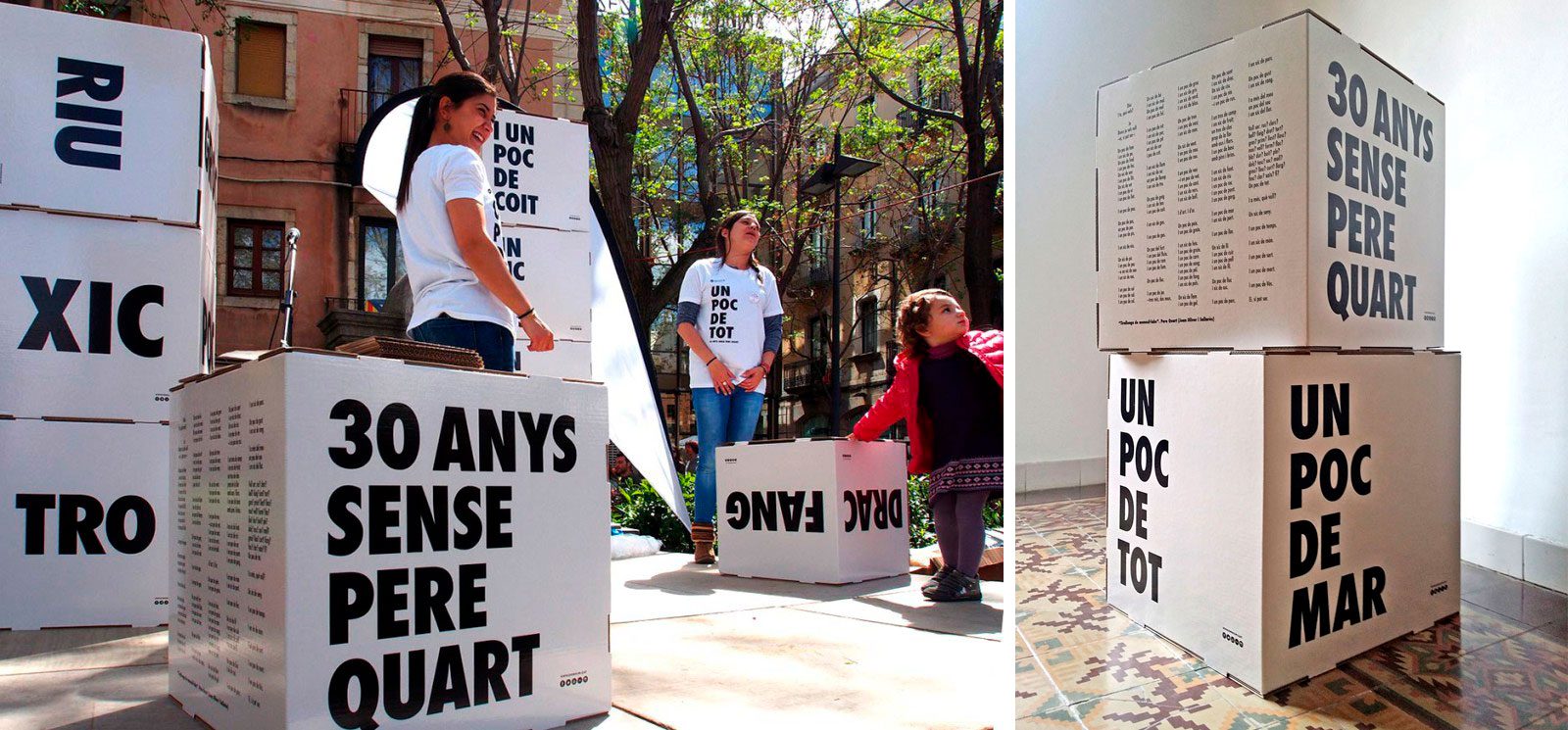 Cubos de cartón personalizados para marketing y comunicación.