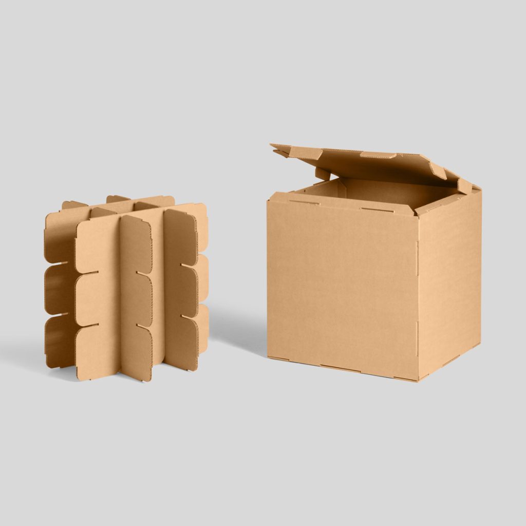 Cubos de cartón personalizados para campañas y eventos
