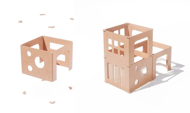 Laberinto de cartón para niños. Diversión y creatividad