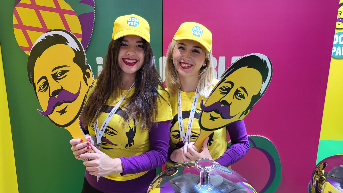 Stand de cartón impreso para Don Papi en feria Fruit Attraction