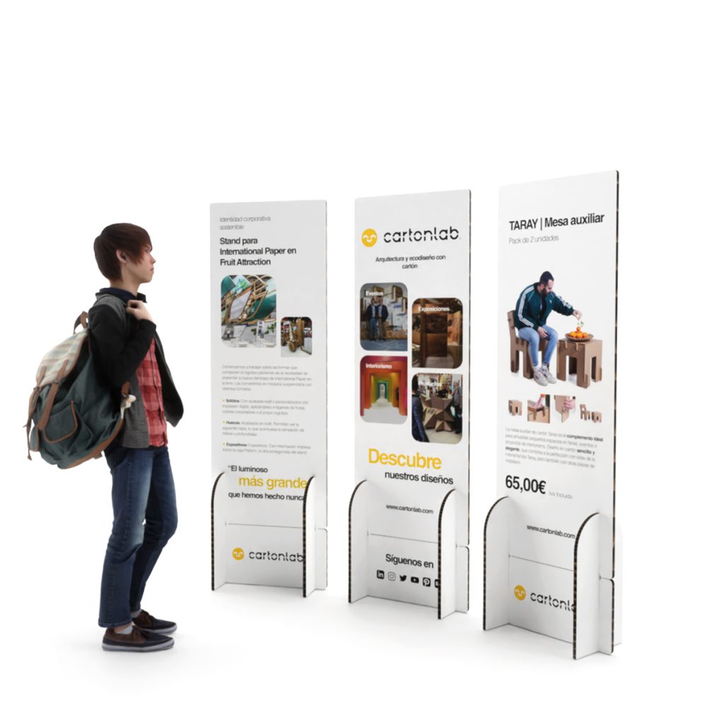ENARA | Paneles expositivos desmontables de cartón