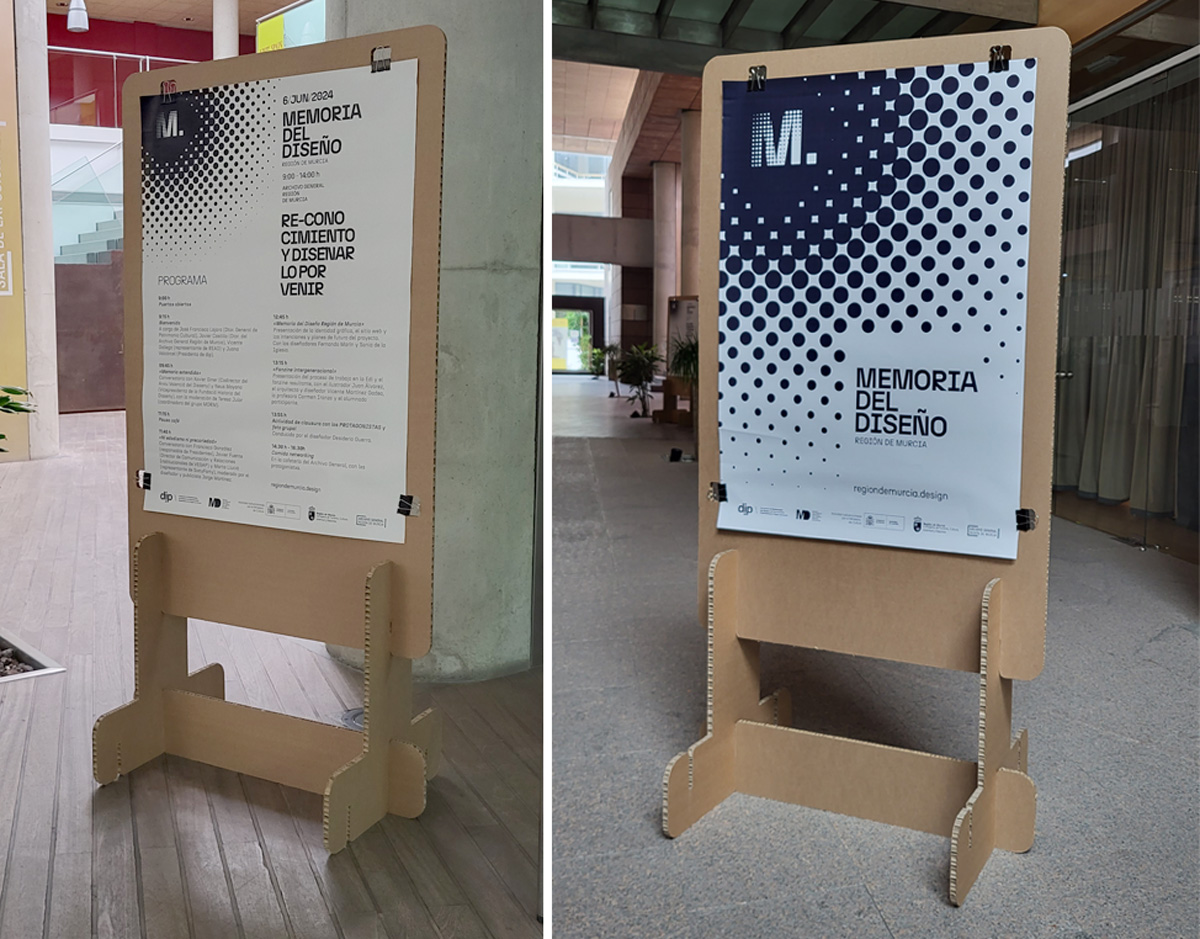 Sistema modular de paneles expositivos en cartón