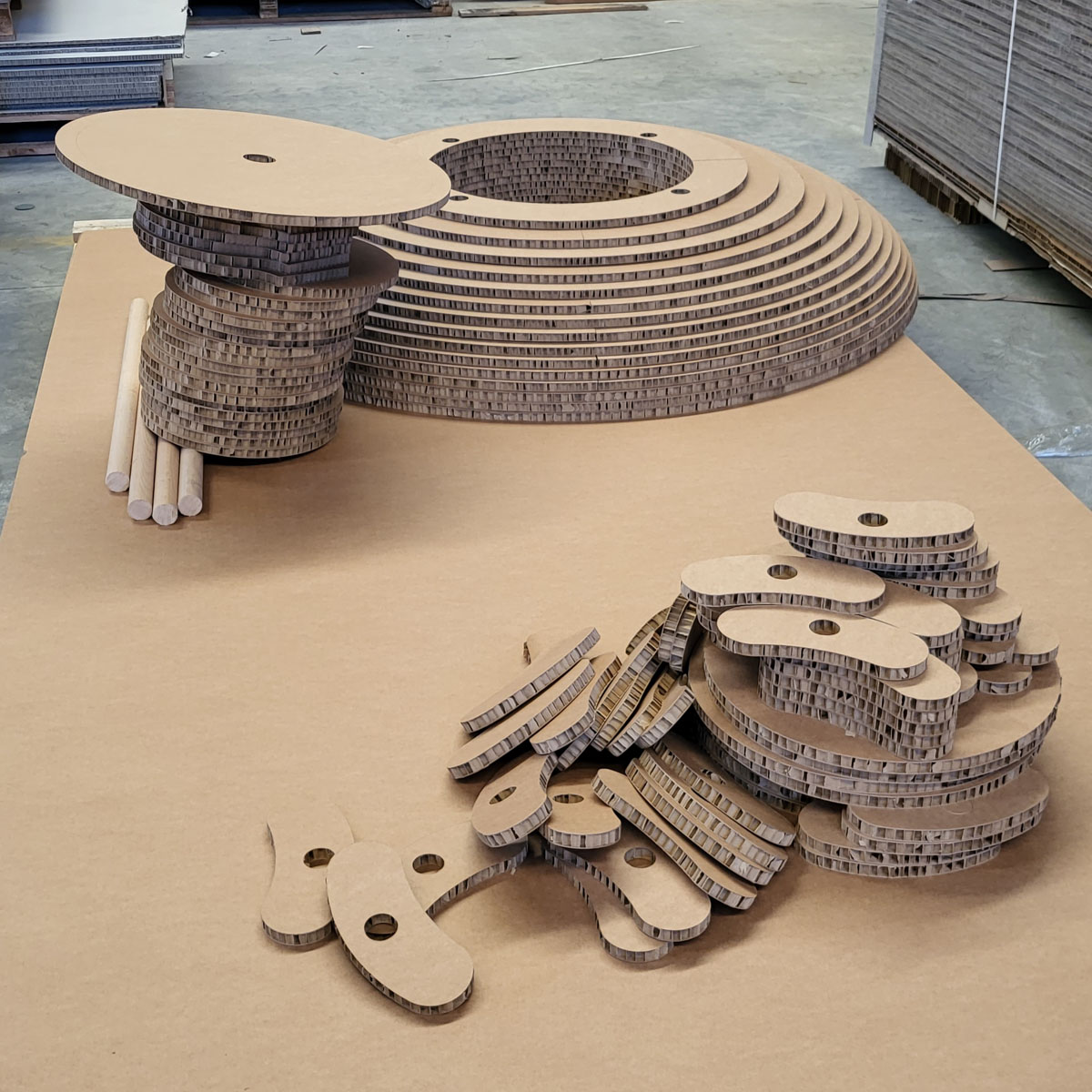 Stand de cartón nido de abeja para Panelpac en la feria C!Print - Cartonlab